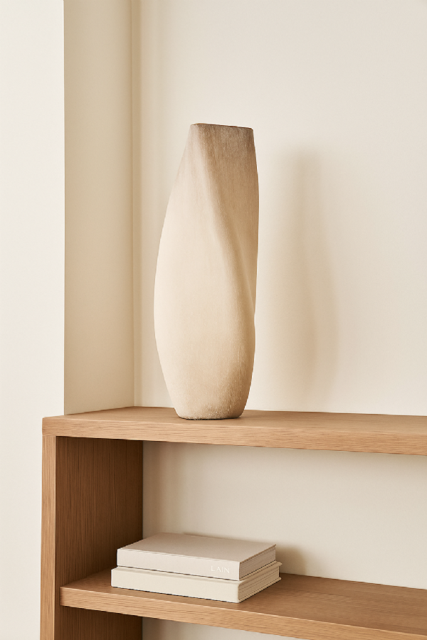 Vaso Flow em Vidro Fosco - 21x60 cm